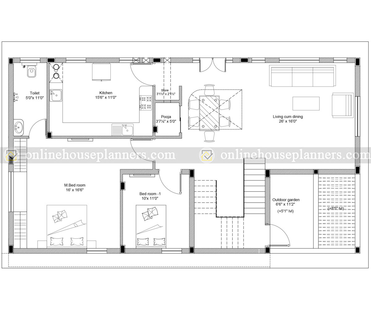 online house plans for a duplex house with 4bhk and 2bhk